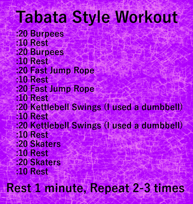 Tabata Workout – Lift and Simmer